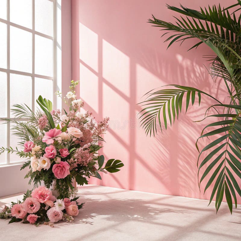 Abstract Pink Color Gradient Studio Background for Product Presentation ...