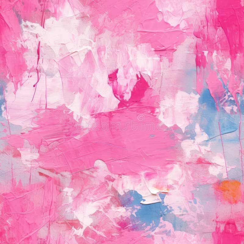 Abstract Pink Color Painting with Grunge Texture Stock Illustration ...