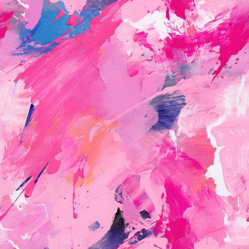 Abstract Pink Color Painting with Grunge Texture Stock Illustration ...