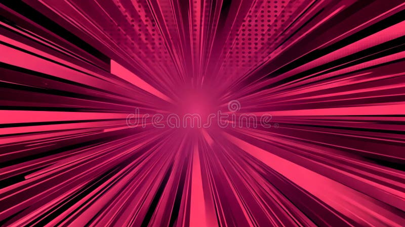 Abstract Pink Converging Comic Speed Lines Halftone Animation Loop ...