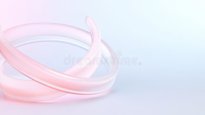 Abstract Pink Curved Lines on Light Background with Smooth Gradient and ...