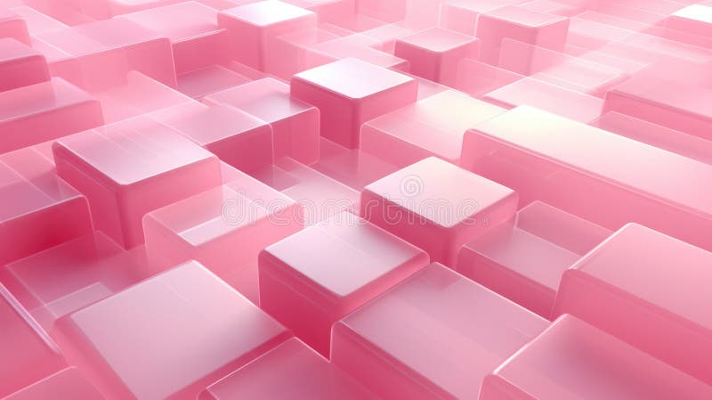 Abstract Pink 3D Background, Abstract Illustration Stock Illustration ...