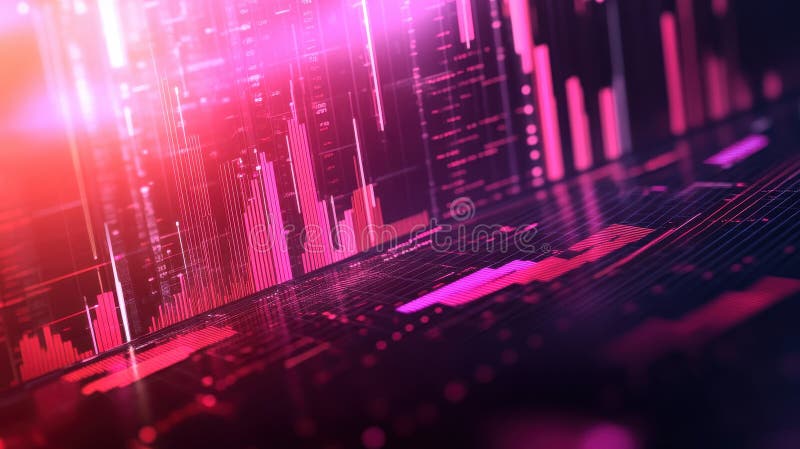 Abstract Pink Data Visualization: Technology and Innovation Stock Photo ...