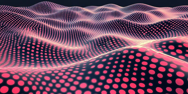 Abstract Pink Dotted Wave Background Texture Digital Art Design Stock ...