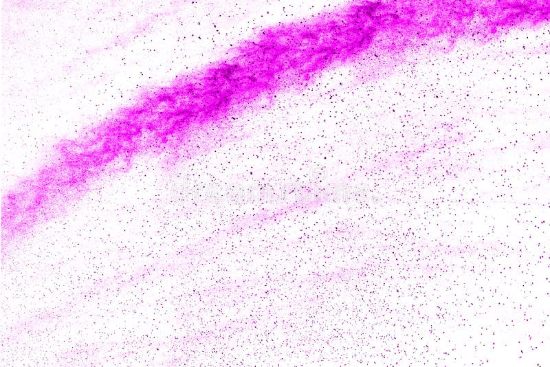 Pink Dust Particles Splash.Pink Powder Explosion on White Background ...