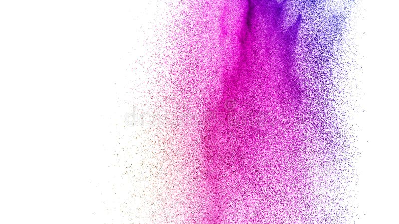 Abstract Pink Dust Explosion on White Background. Stock Photo - Image ...