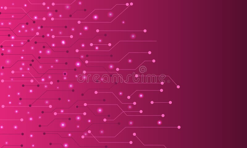 Abstract Pink Electronic Circuit Technology Background Stock Vector ...
