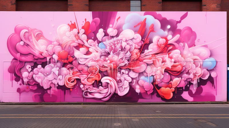 Abstract pink explosion stock illustration. Illustration of splashes ...