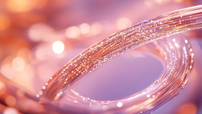Abstract Pink Fiber Optic Cables Illuminated Technology Background ...