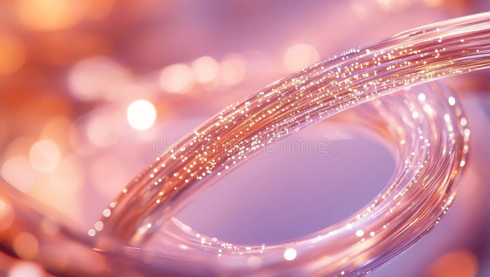 Abstract Pink Fiber Optic Cables Illuminated Technology Background ...