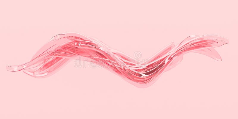 Abstract Pink Fluid Wave Sculpture. Modern Art Concept Stock ...