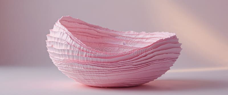Abstract Pink Form with Layered Texture and Soft Lighting on Pastel ...
