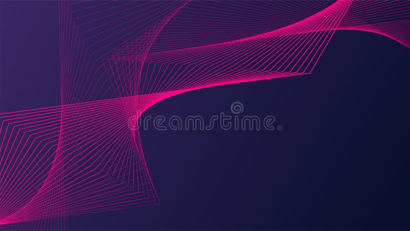 Abstract Pink Geometric Lines on Dark Background Creating Dynamic Wave ...