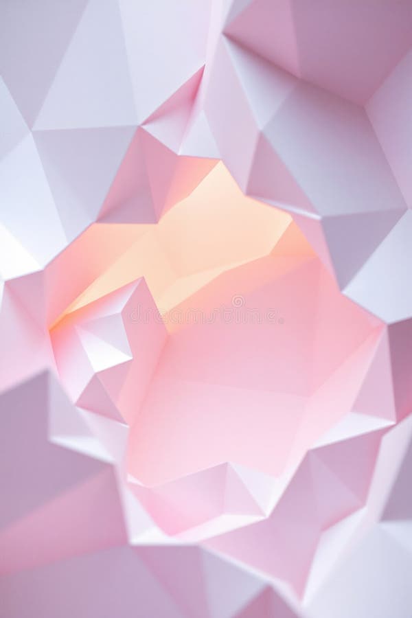 Abstract Pink Geometric Pattern Background Modern 3D Surface Design ...