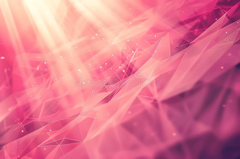 Abstract Pink Geometric Shapes Shimmer with Light, Creating a Dreamlike ...
