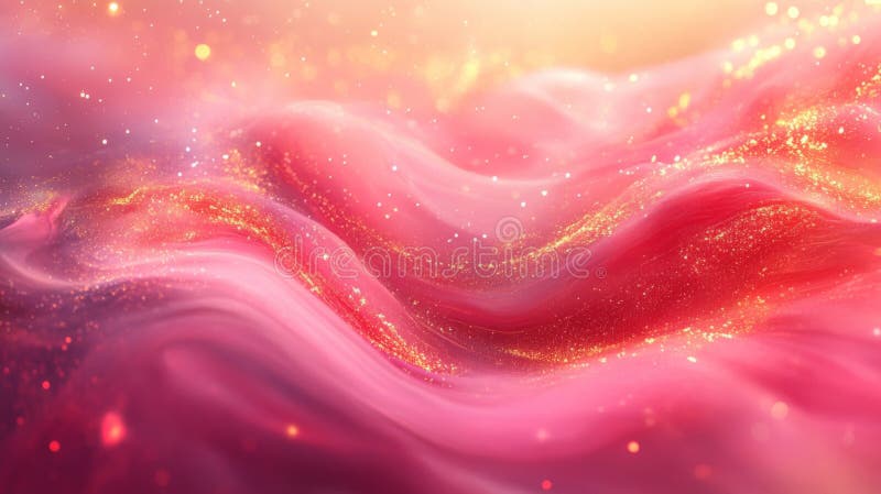 Abstract Pink Gold Glitter Wave Background Stock Illustration ...