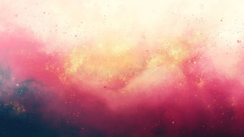 Abstract Pink Gold Nebula Cosmic Dust Background Stock Illustration ...