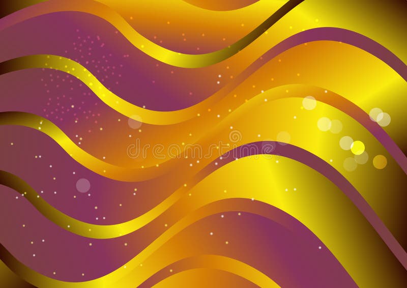Abstract Pink Gold and Orange Gradient Wave Background Vector Stock ...