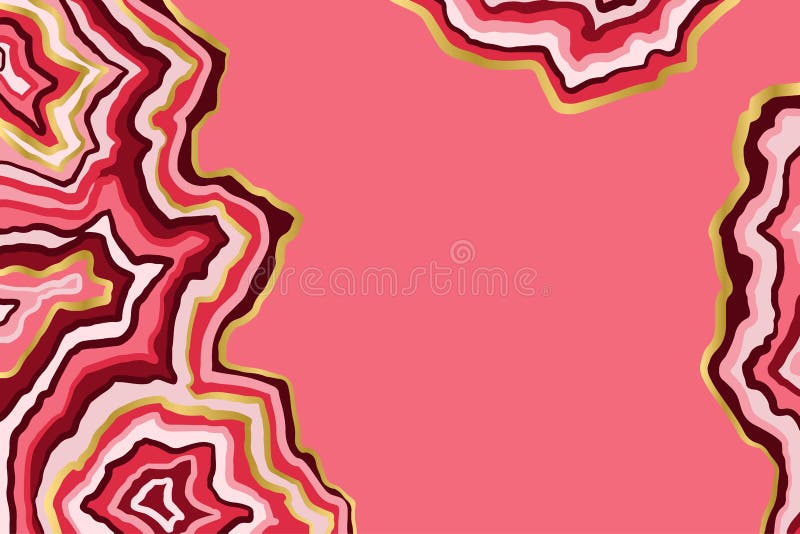 Abstract Pink and Gold Pattern. Agate Slice Ripple Texture Imitation ...