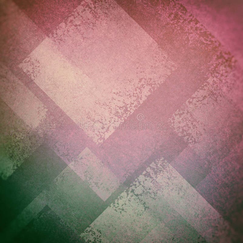 Abstract Pink and Green Background with Diamond Shapes in White Layers ...