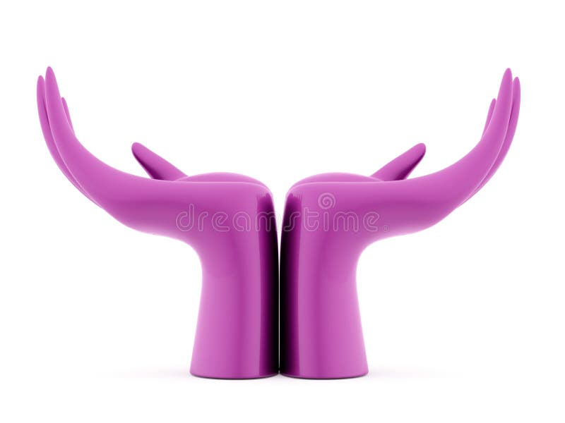 Abstract Pink Hands Concept Isolated Stock Illustration - Illustration ...