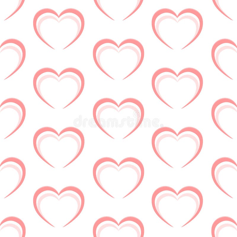 Abstract Pink Heart Pattern Stock Vector - Illustration of symbol ...
