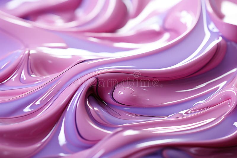 Abstract Pink and Lavender Waves with Glossy Texture. Stock ...