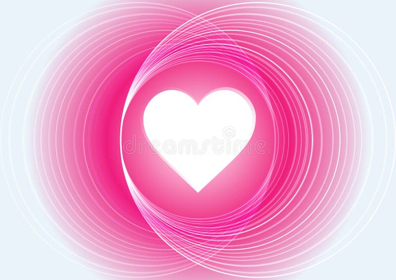 Abstract Pink Light Circle with Heart Background Stock Vector ...