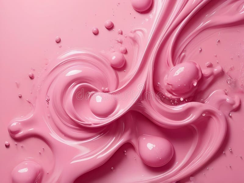 Abstract Pink Liquid Background, Paint Splash, Swirl Pattern and Water ...