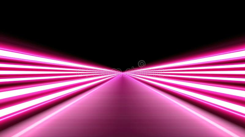 Abstract Pink Neon Light Rays in Dynamic Futuristic Tunnel Background ...