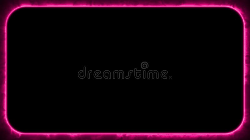 Abstract Pink Neon Smoke Glowing Rectangle Frame Stock Video - Video of ...