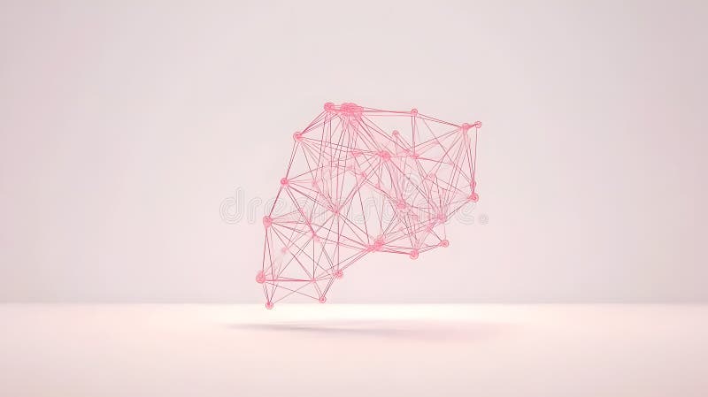 Abstract Pink Network Structure on a Light Background Stock ...
