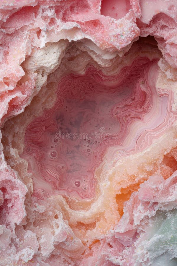 Abstract Pink and Orange Geode Texture Background Stock Illustration ...