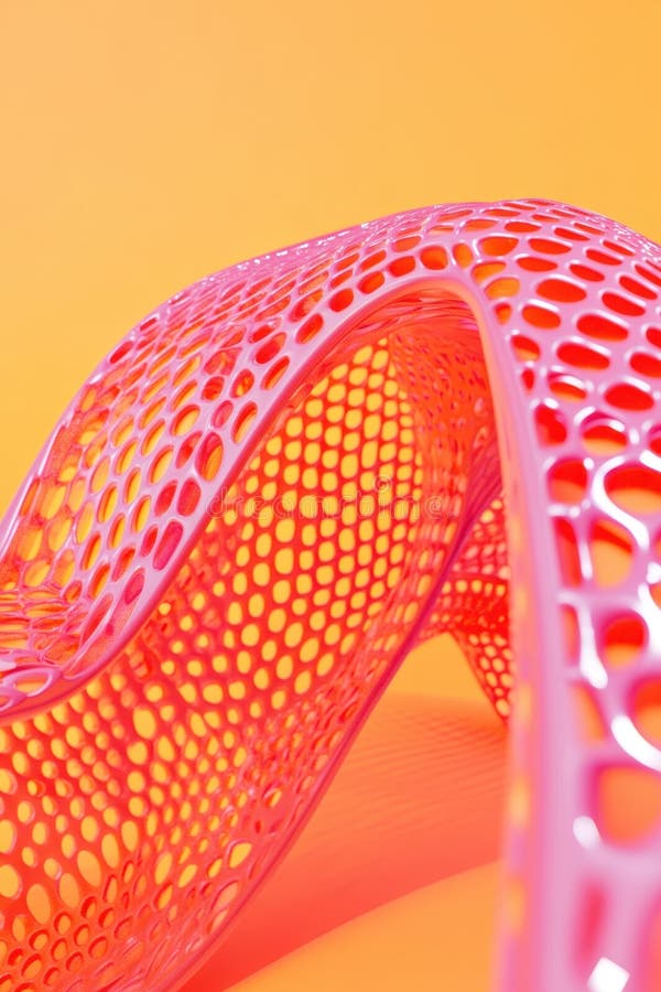 Abstract Pink and Orange Mesh Structure on Vibrant Background. Stock Image - Image of unique ...