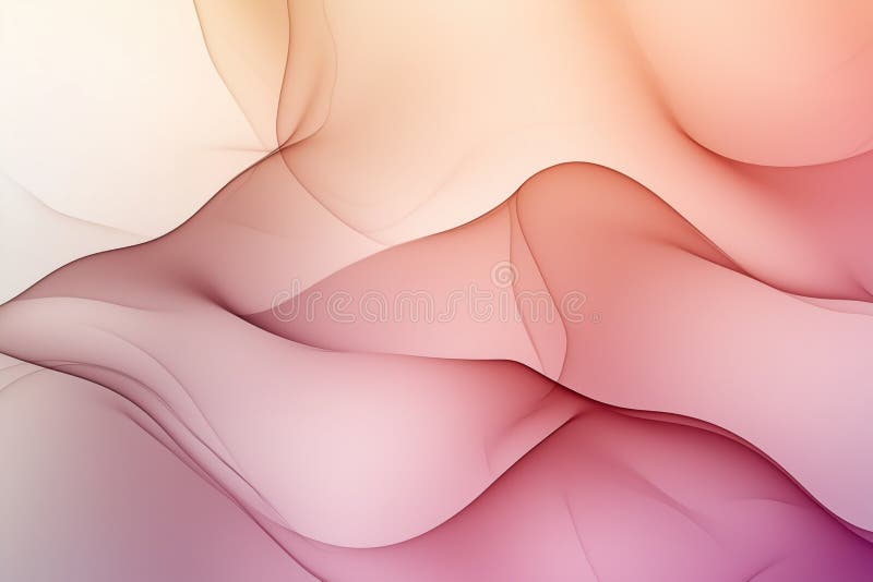Abstract Pink and Orange Waves Flowing Seamlessly Stock Illustration - Illustration of dynamic ...