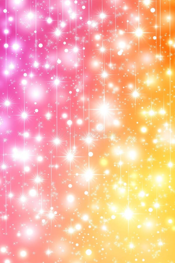 Abstract Pink, Orange, Yellow Gradient Background with Sparkling ...