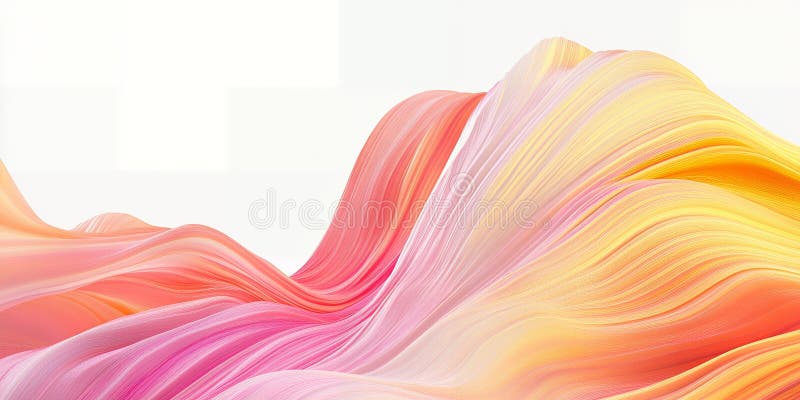 Abstract Pink Orange and Yellow Swirling Wave Background Texture Design ...
