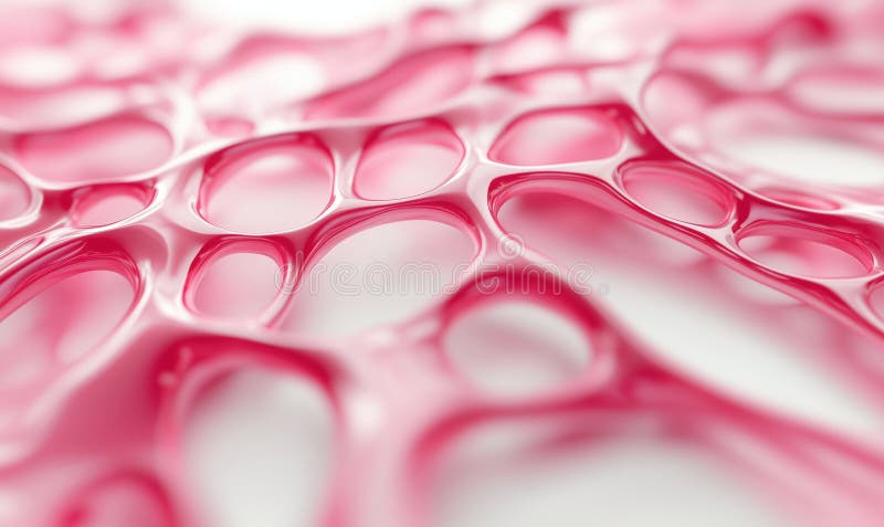 Abstract Pink Organic Shapes Resembling Cellular Structures and ...