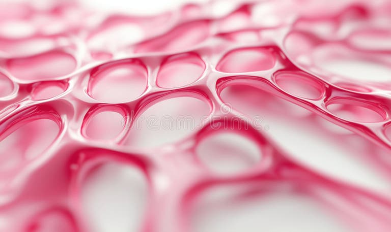 Abstract Pink Organic Shapes Resembling Cellular Structures and ...