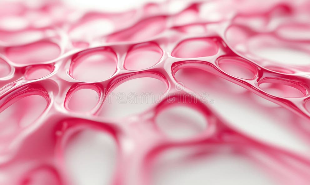 Abstract Pink Organic Shapes Resembling Cellular Structures and ...