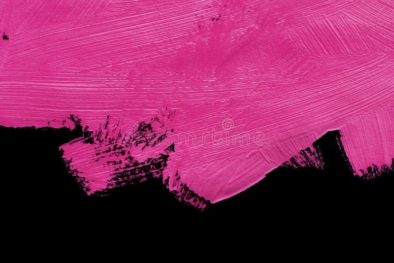 Pink Oil Painting Abstract with Brush Storkes Stock Illustration ...