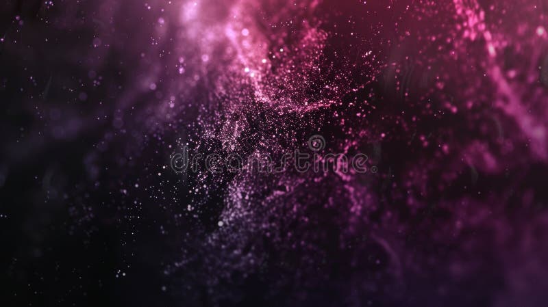 Abstract Pink Particle Wave Background. Futuristic Glitter Dust ...