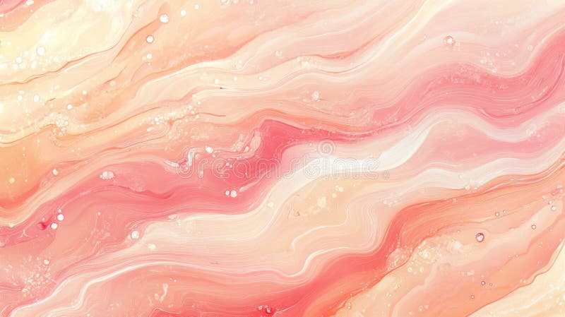 Abstract Pink and Peach Swirled Marble Texture Stock Illustration ...