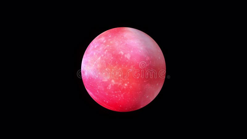 Abstract Pink Planet Dynamic Digital Animation. 4K Seamless Loop ...