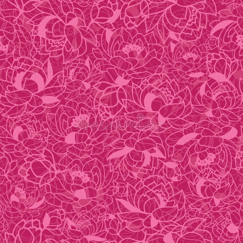 Abstract Pink Plants Seamless Pattern Background Stock Vector ...