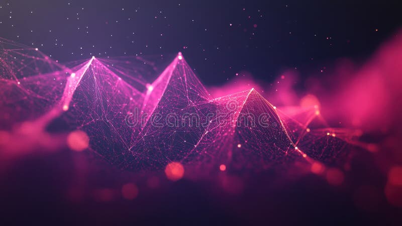Abstract Pink Plexus Network Digital Connectivity Data Visualization ...