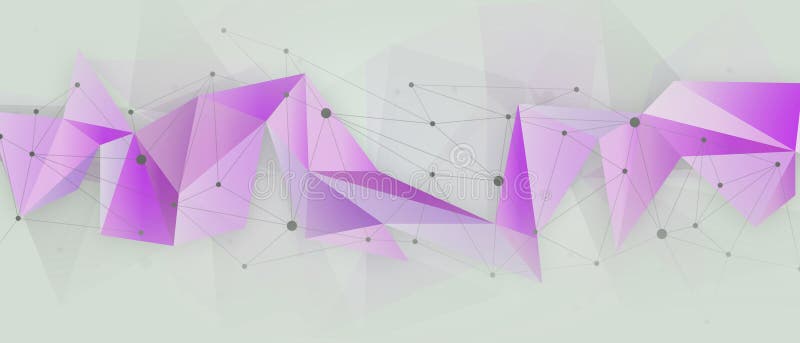 Abstract Pink Polygonal Background with Connecting Dots and Lineson ... Abstract Pink Polygonal Background with Connecting Dots and Lineson ...