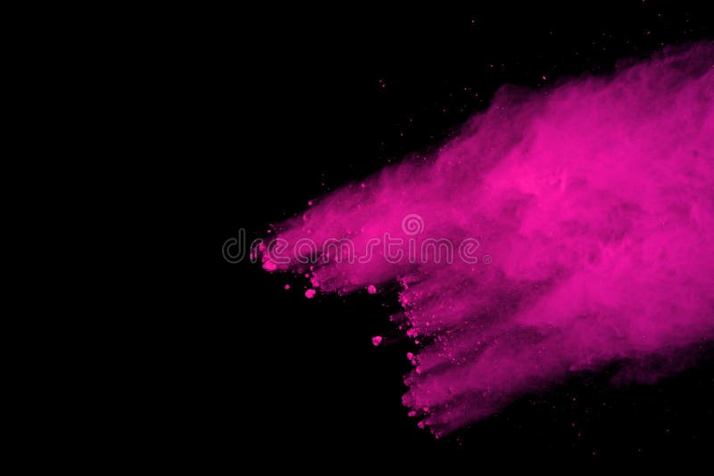 Abstract Pink Powder Splatted Background,Freeze Motion of Color Powder ...