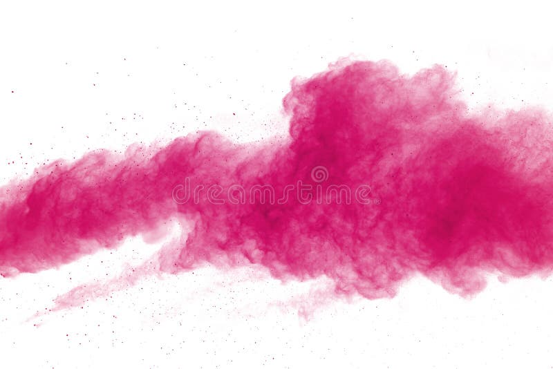 Abstract Pink Powder Splatted Background,Freeze Motion of Color Powder ...