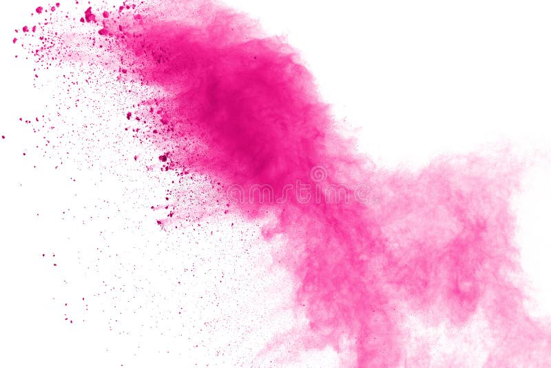 Abstract Pink Powder Splatted Background,Freeze Motion of Color Powder ...